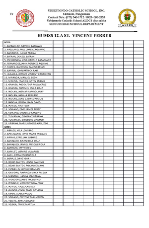 Humms-12-B - none - Archdiocese of Lingayen-Dagupan Catholic Schools ...