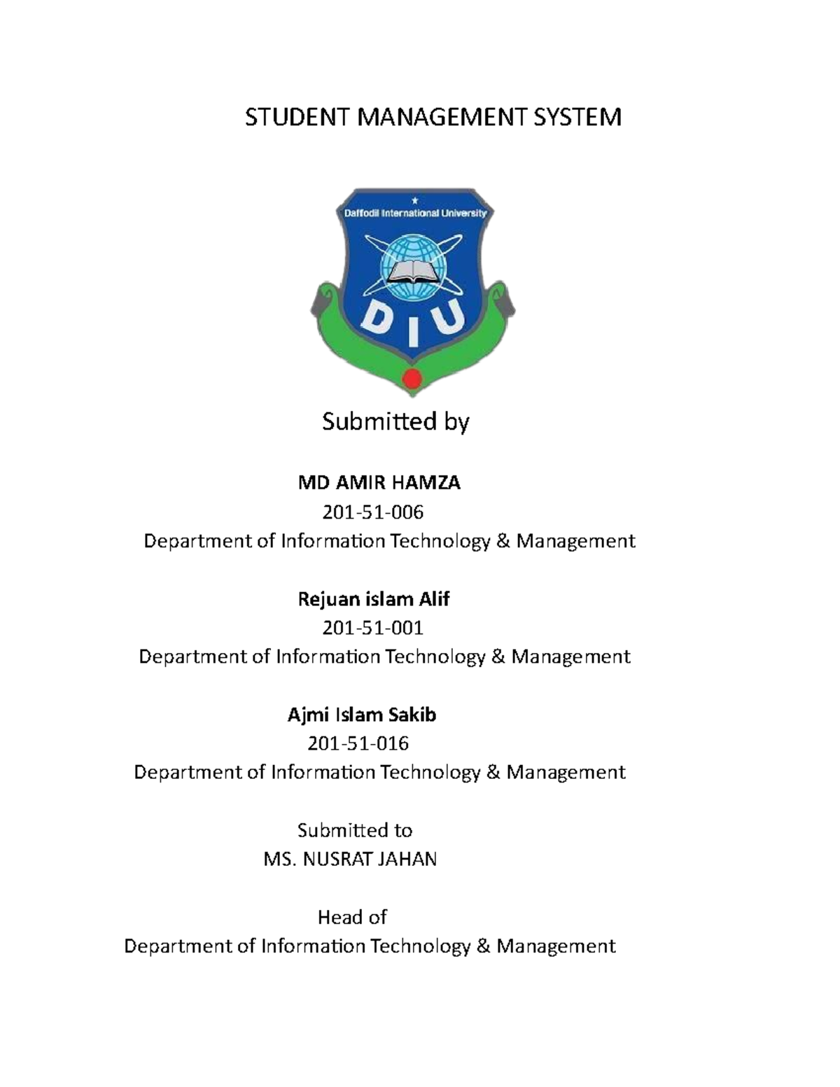 Student Portal System project sd (1) - STUDENT MANAGEMENT SYSTEM ...