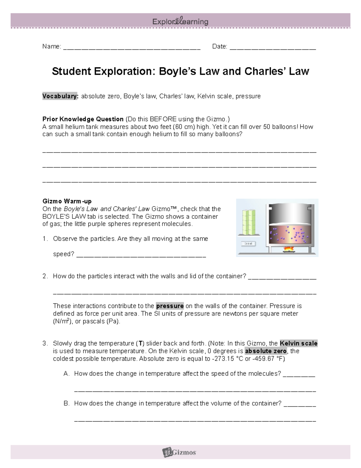 Boyles Charles SE - Name: ______________________________________ Date