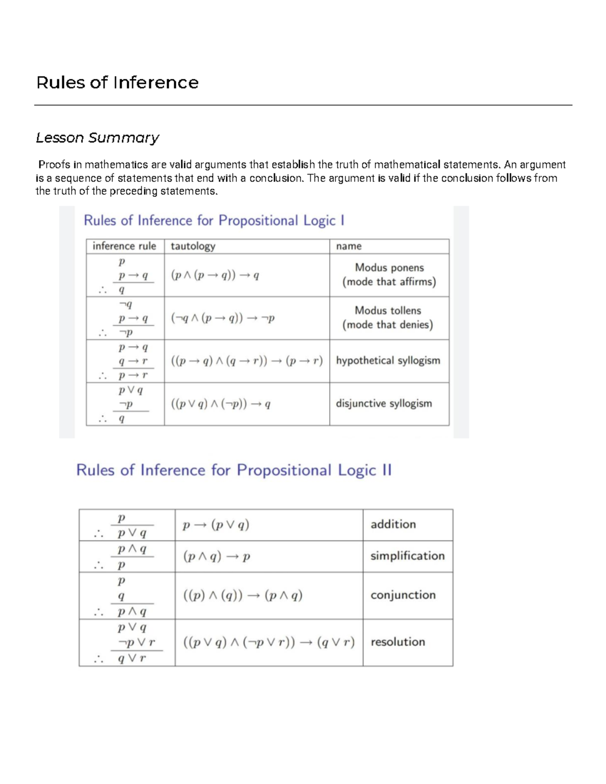Rules-of-Inference - This notes is provided to help students to learn ...