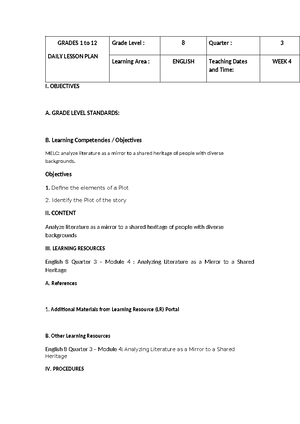SRF - srf lesson plan - Tiwi Community College Tiw,i Albay Story ...