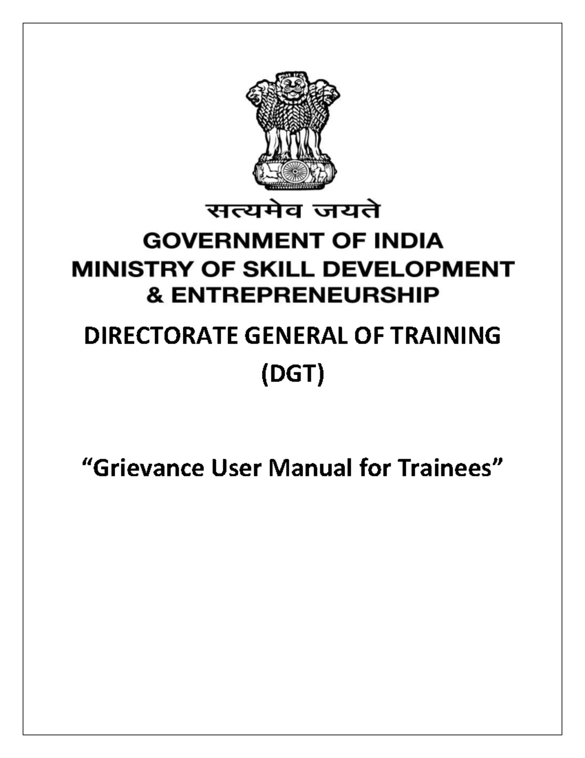 20210617154425 - DIRECTORATE GENERAL OF TRAINING (DGT) “Grievance User ...