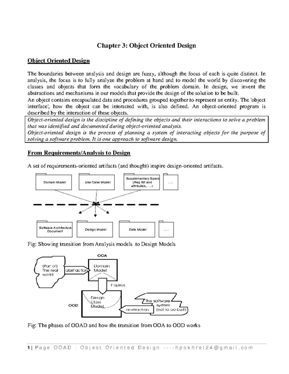 Ch 3 - Object Oriented Design - Chapter 3: Object Oriented Design Object Oriented Design The ...