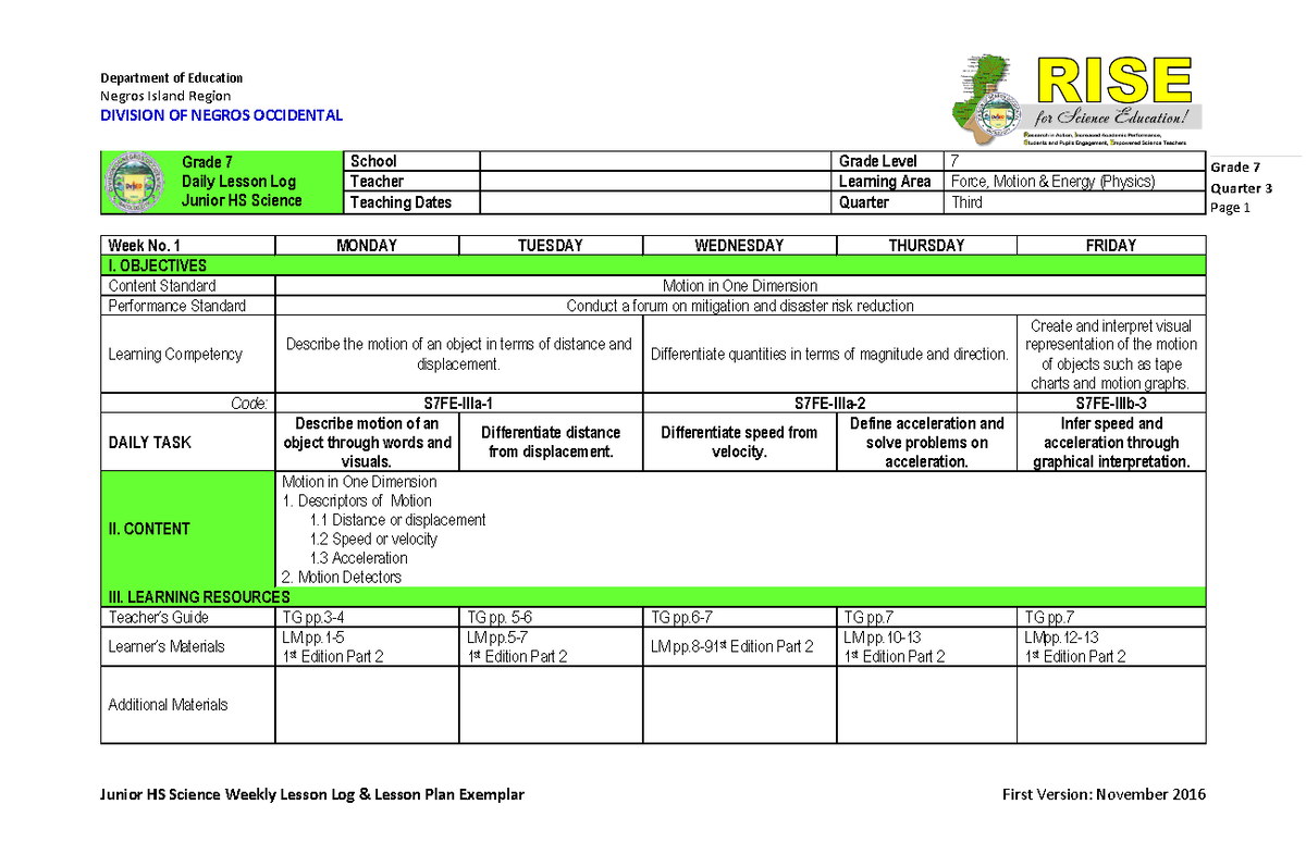 Grade 7, Quarter 3 - module - Negros Island Region DIVISION OF NEGROS ...