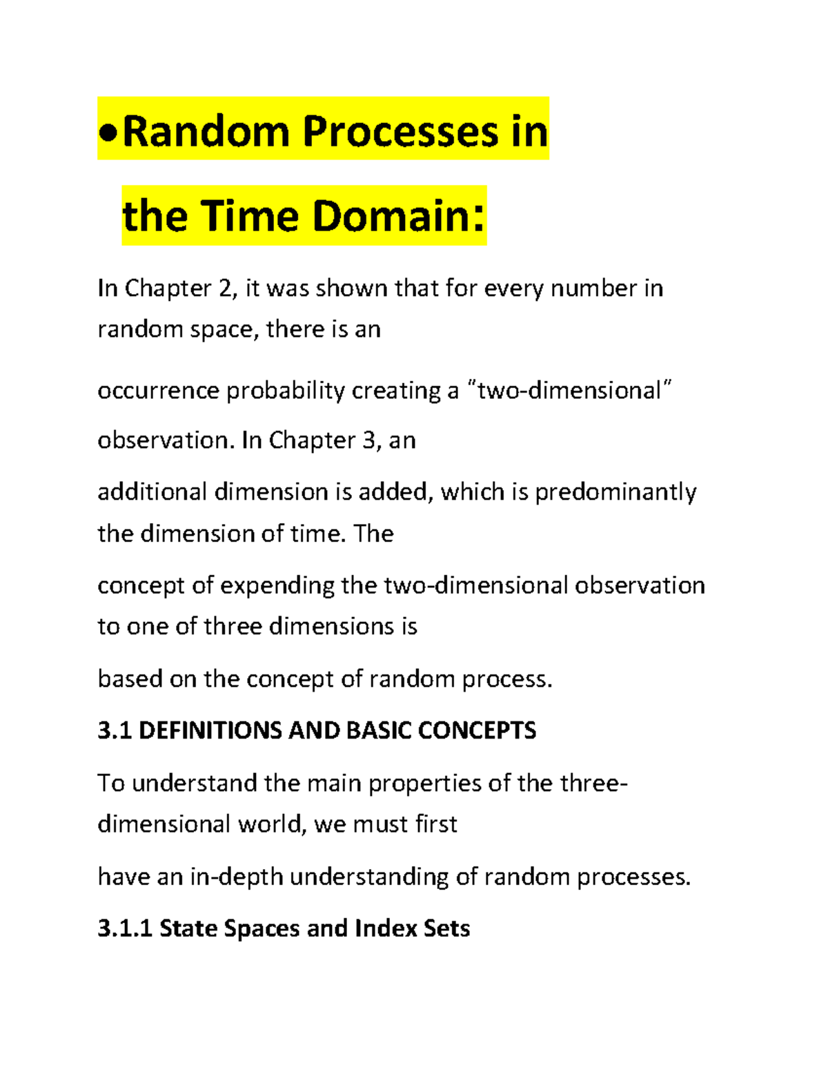 Random Processes in the time Domain - Random Processes in the Time ...