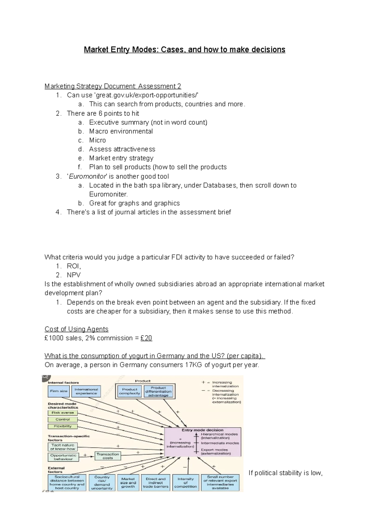 Market Entry Modes Cases, and how to make decision - Market Entry Modes ...