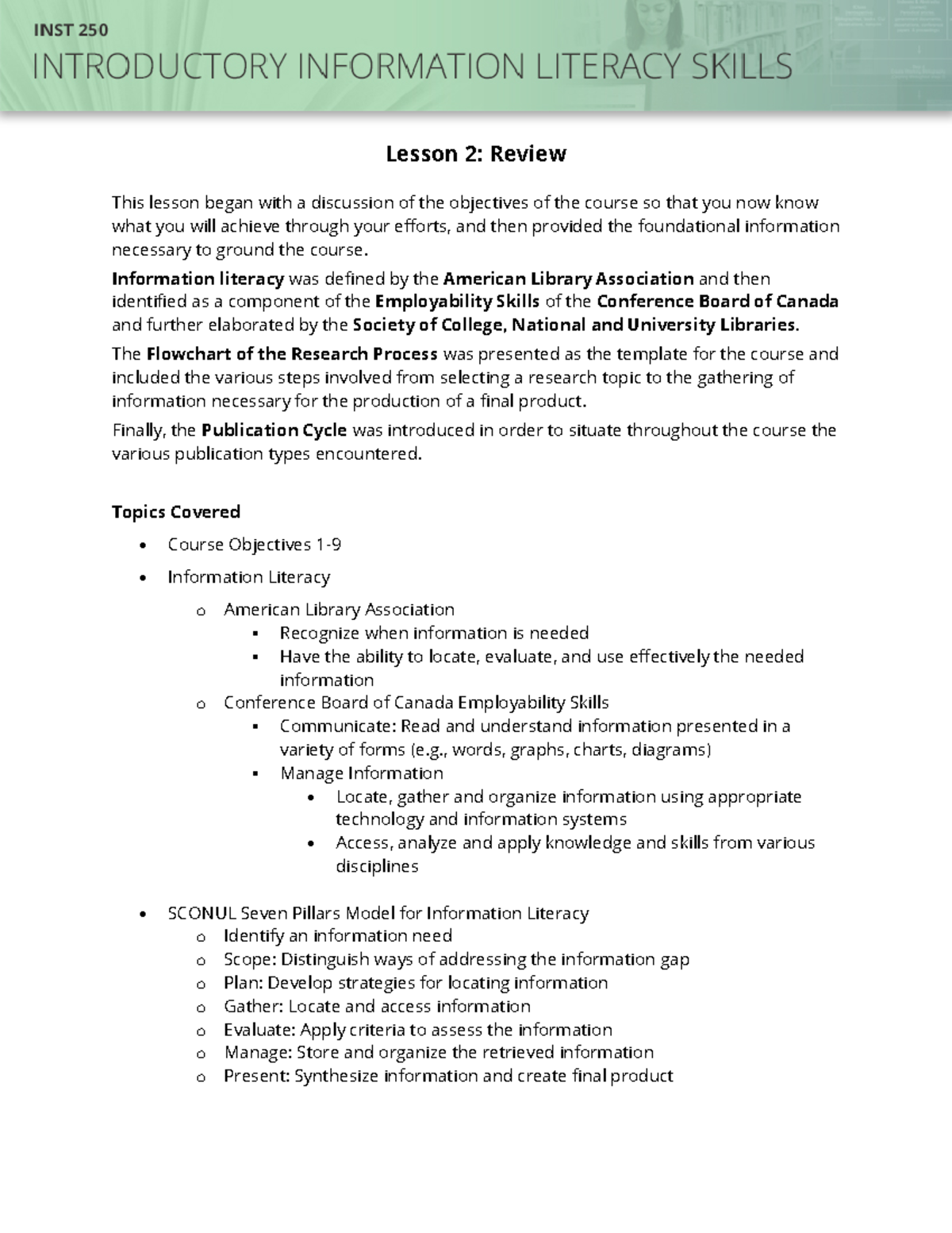 Lesson 2 (250) - PDF - Lesson 2: Review This lesson began with a ...