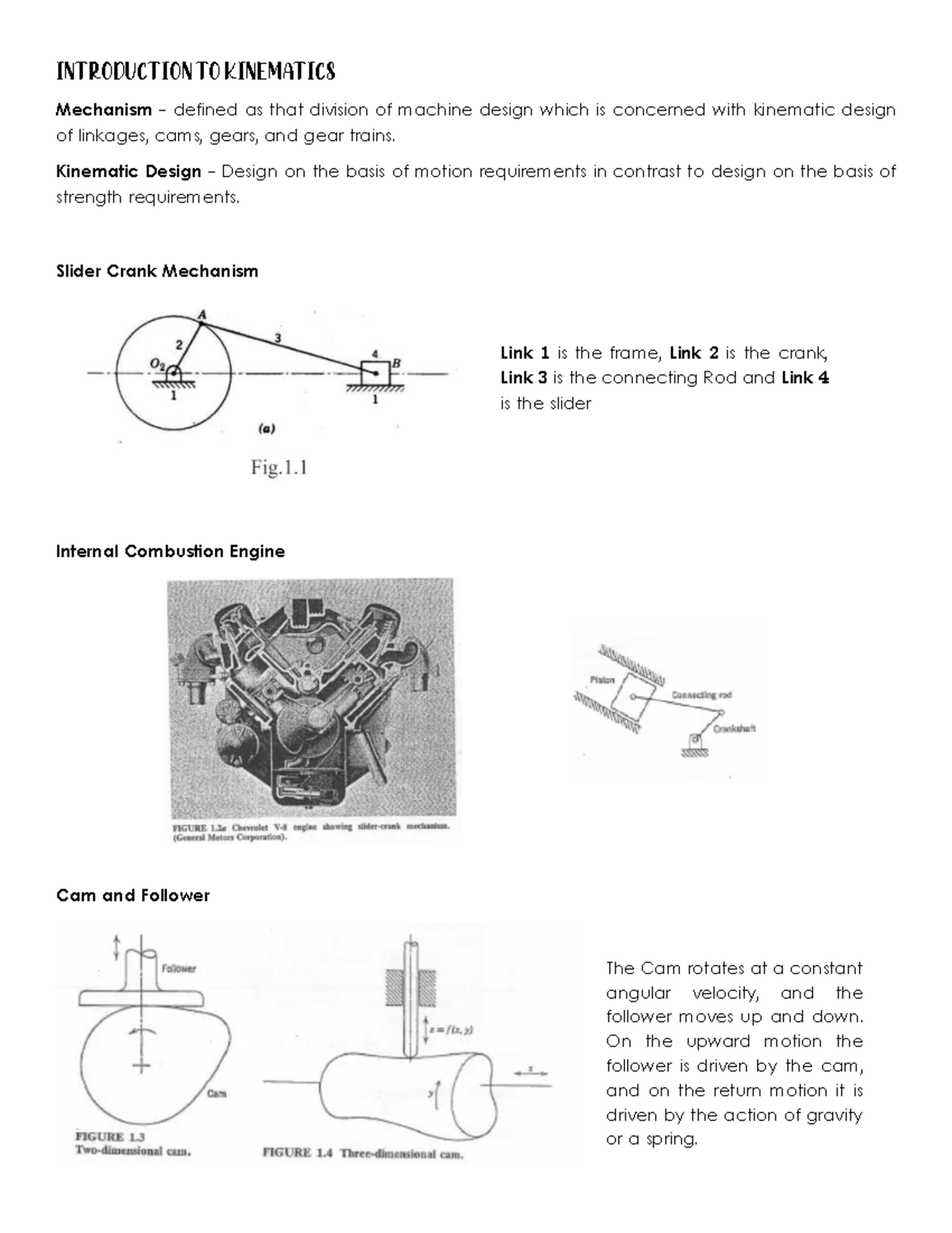 Introduction to Kinematics - Introduction to Kinematics Mechanism ...