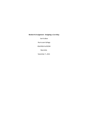MDC 1 Module 05 Assignment-Designing a Care Map (Rheumatoid Arthritis ...