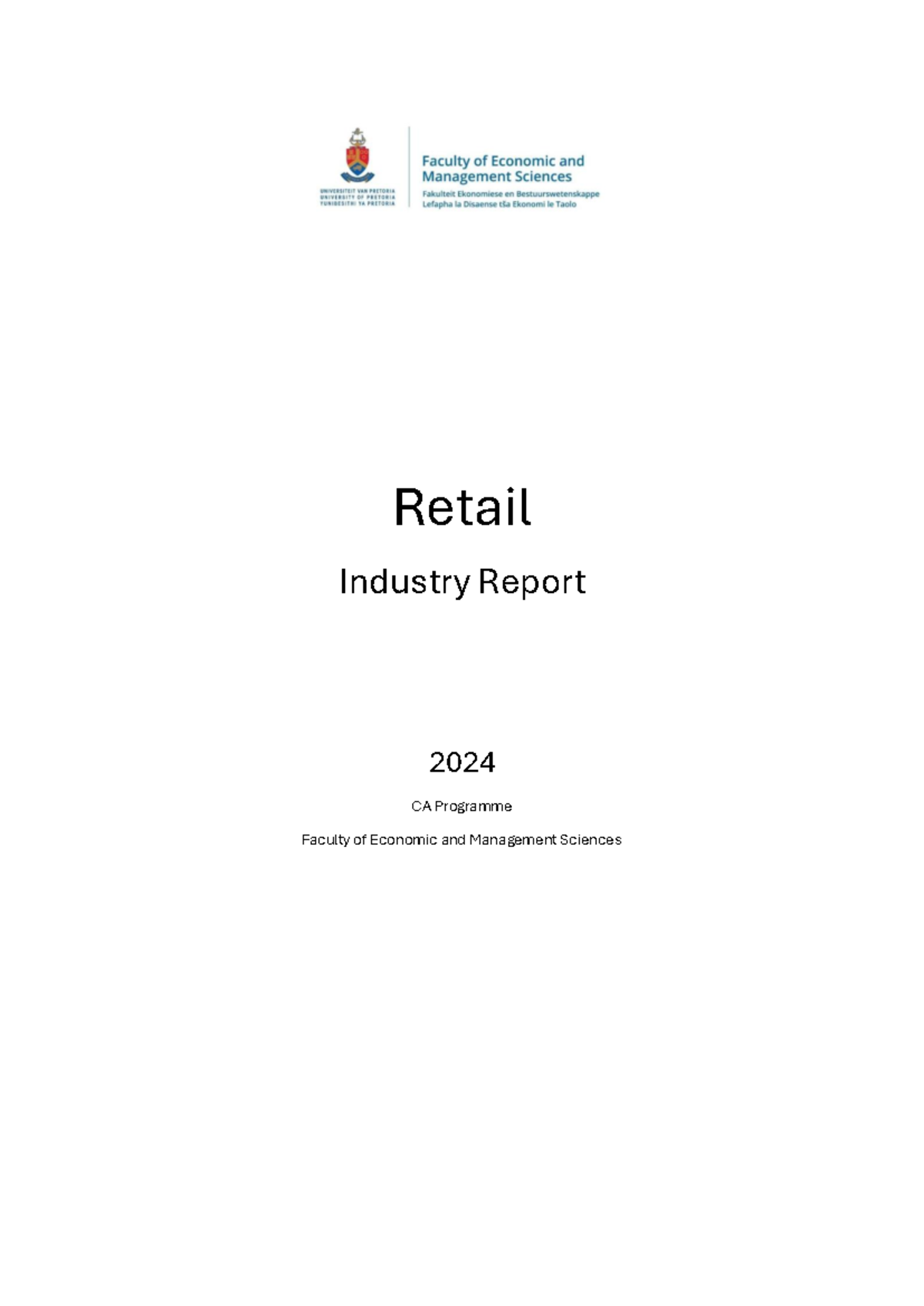 Retail (Industry Report) - Final - Retail Industry Report 2024 CA ...