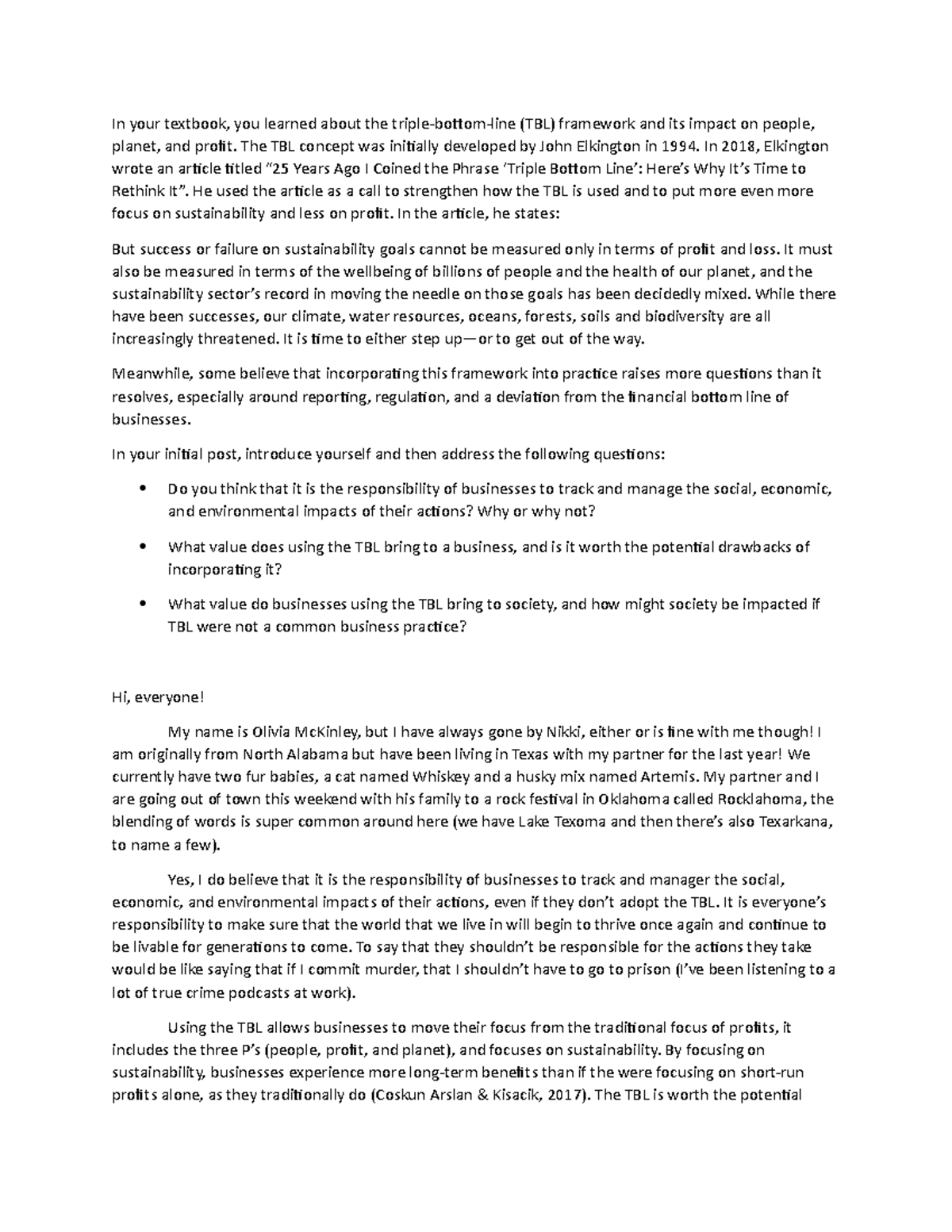 QSO 321 Module One Discussion - In your textbook, you learned about the ...