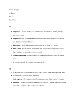 AP Computer Science Principles Unit 4 Notes - Claudia Consiglio Mr ...