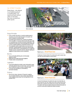 Guidance and examples to promote traffic safety through urban and ...