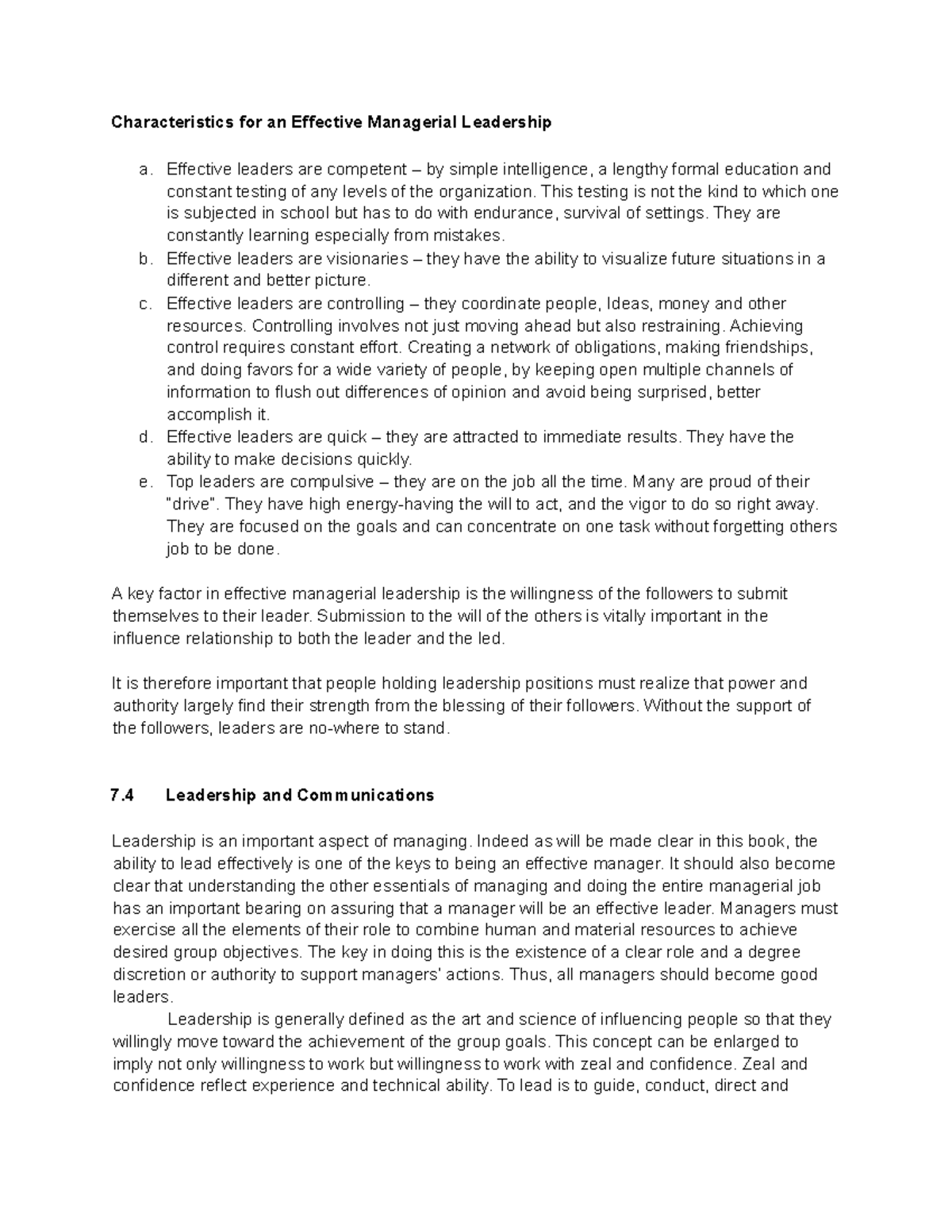Human Behavior Organization- Lecture Notes-PART 3 - Characteristics for ...
