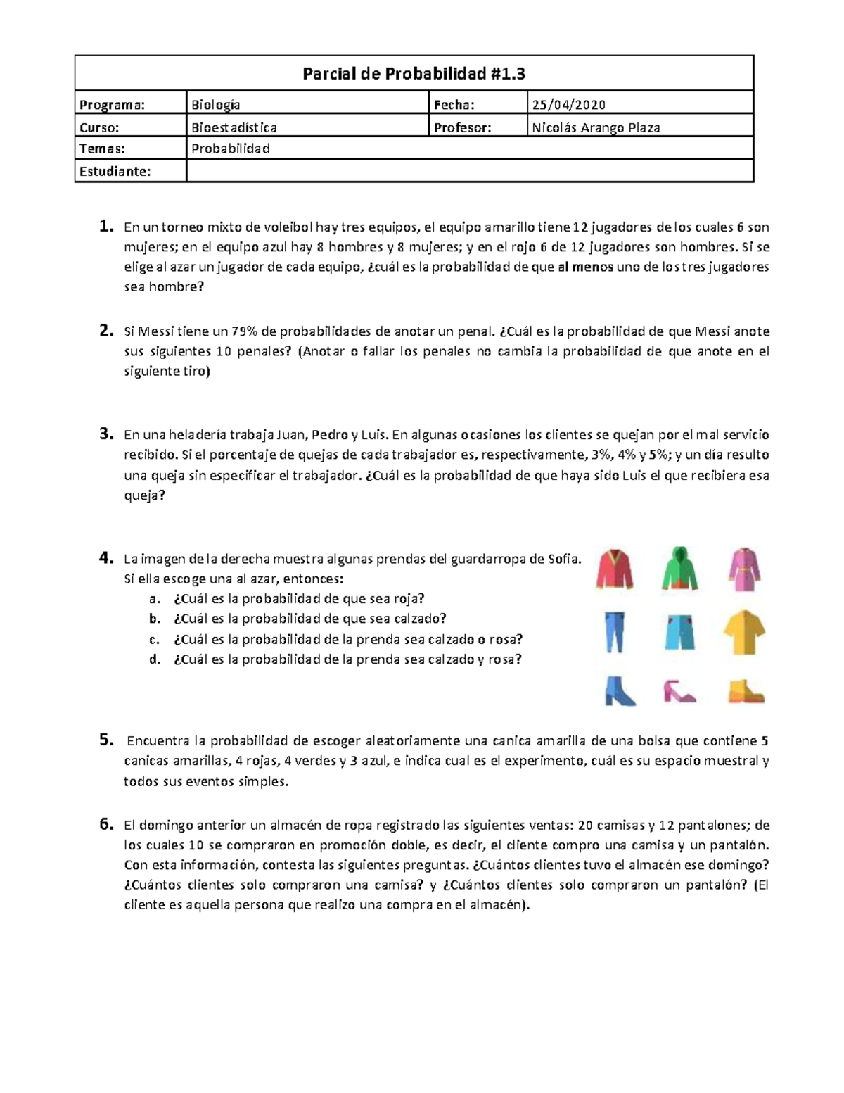 Parcial 20 9 Abril 2020, preguntas - Warning: TT: undefined function: 32 1. En un torneo mixto ...