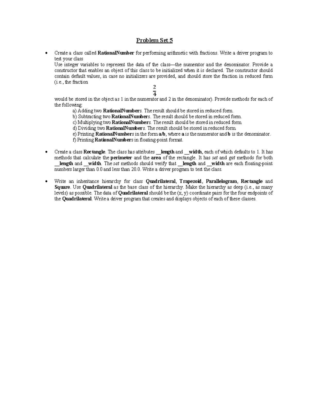 Problem set 5 - PHYSICS - Problem Set 5 Create a class called ...