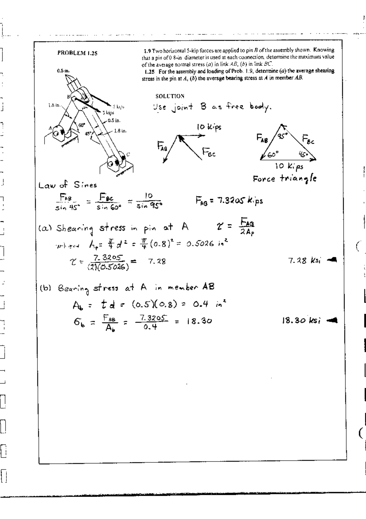 Mechanics OF Materials Problem 1.25-1.41 Solutions - Bachelor of ...