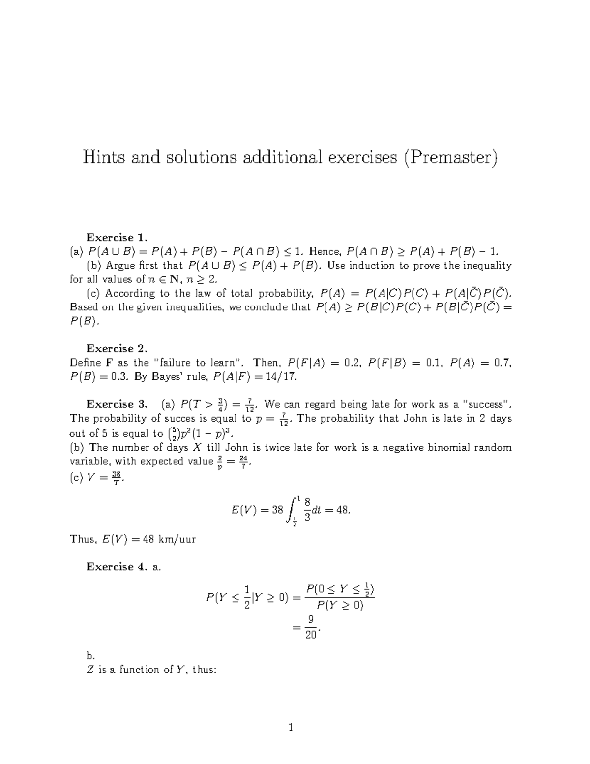 Additional Exercises Solutions Hints And Solutions Additional additional-exercises-solutions-hints-and-solutions-additional