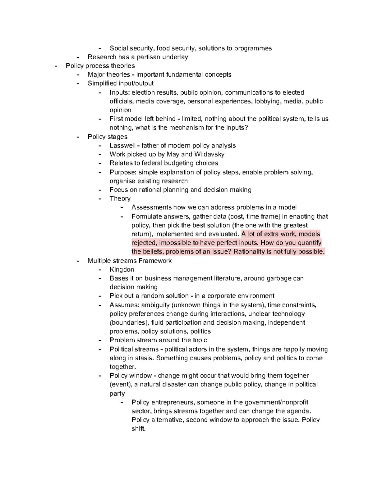 Public Policy Consulting Notes 2 - Social security, food security ...