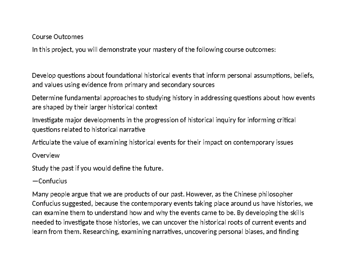 Final Project Guide - Course Outcomes In this project, you will ...