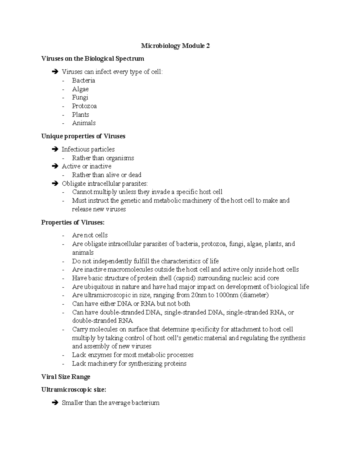 Mod. 2 Lecture - Microbiology Module 2 Viruses on the Biological ...