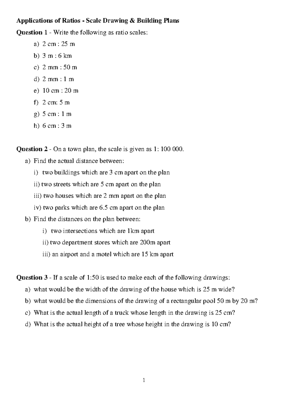 0313-Ratios - asdf - Applications of Ratios - Scale Drawing & Building ...
