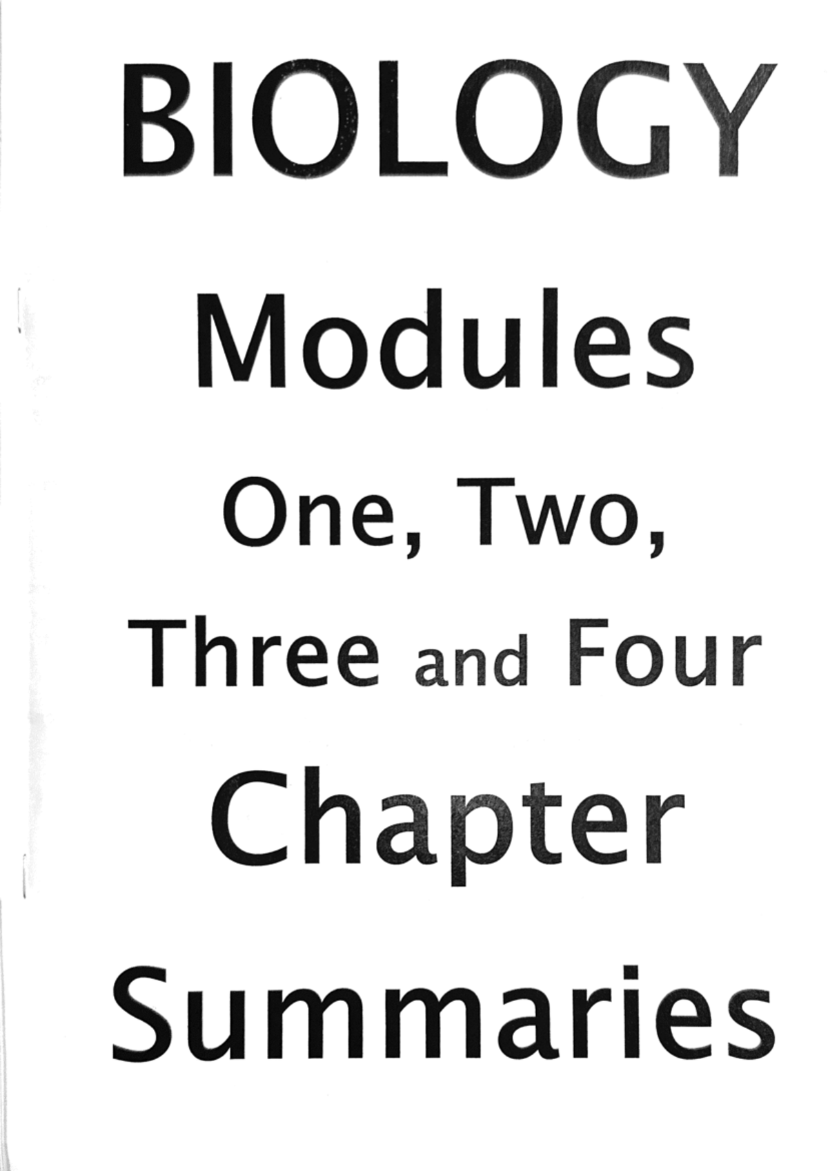 Biology notes on all modules in year 11 - Studocu