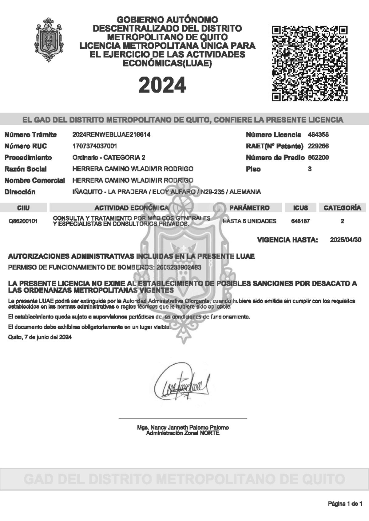 LUAE 2024 - Jajajajaja - GOBIERNO AUTÓNOMO DESCENTRALIZADO DEL DISTRITO ...