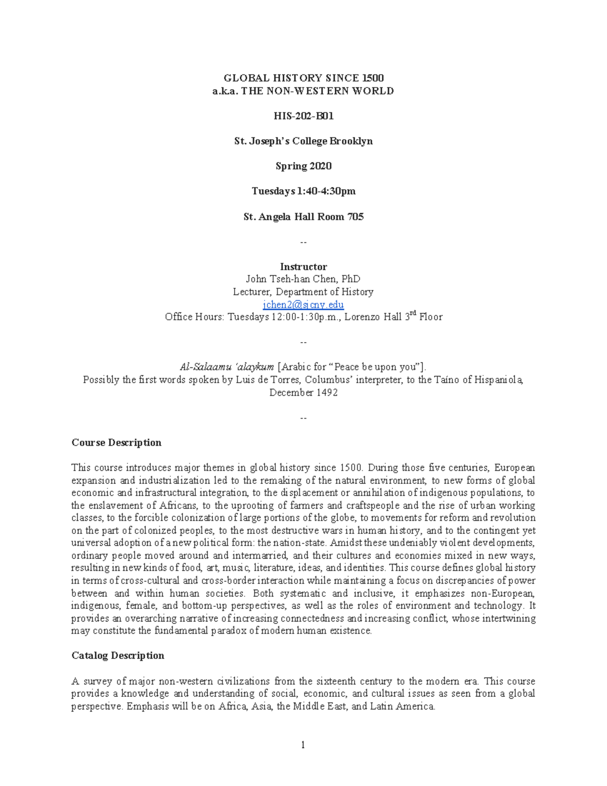 Global History since 1500 syllabus sprin - GLOBAL HISTORY SINCE 1500 a ...