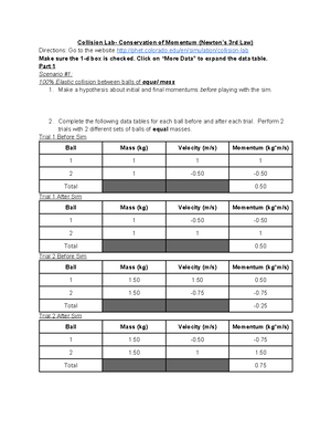Crumple Zones SE - Name: Date: Student Exploration: Crumple Zones ...