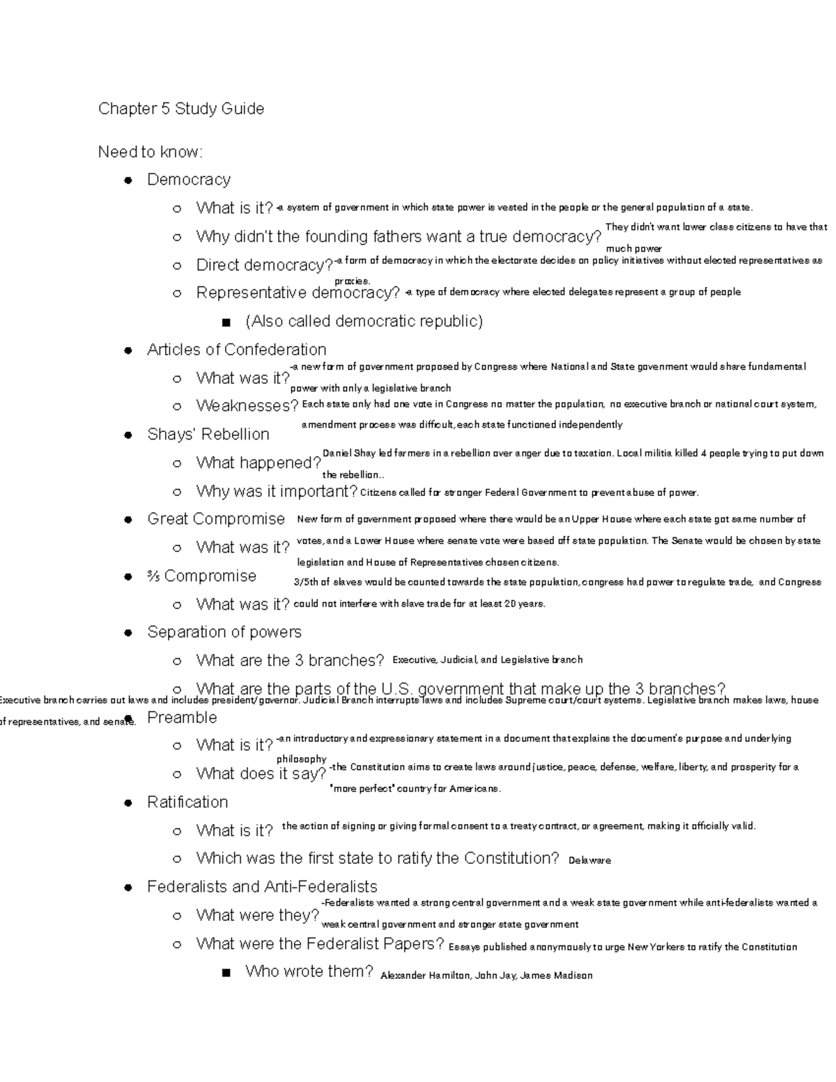 Chapter 5 Study Guide 10th - Chapter 5 Study Guide Need to know ...