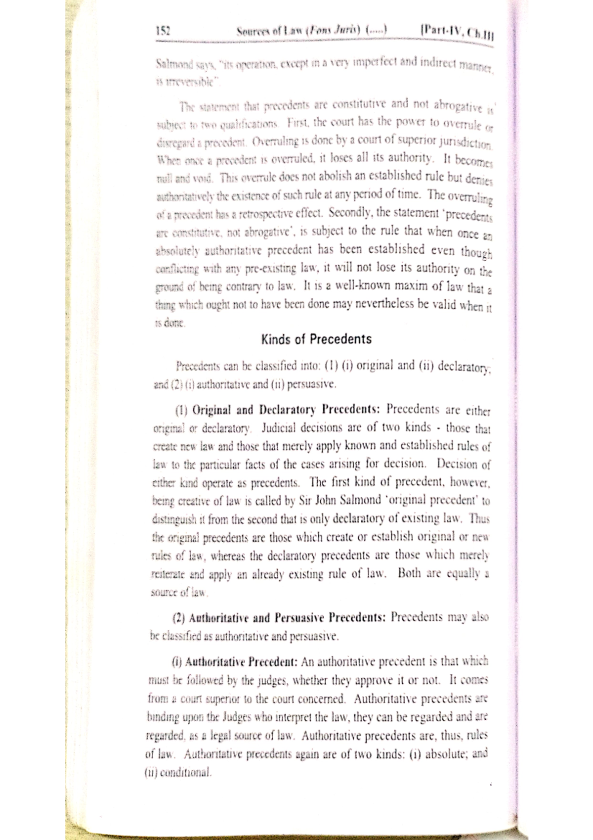 Precedent & Legislation - as a source of Law under Jurisprudence - Studocu