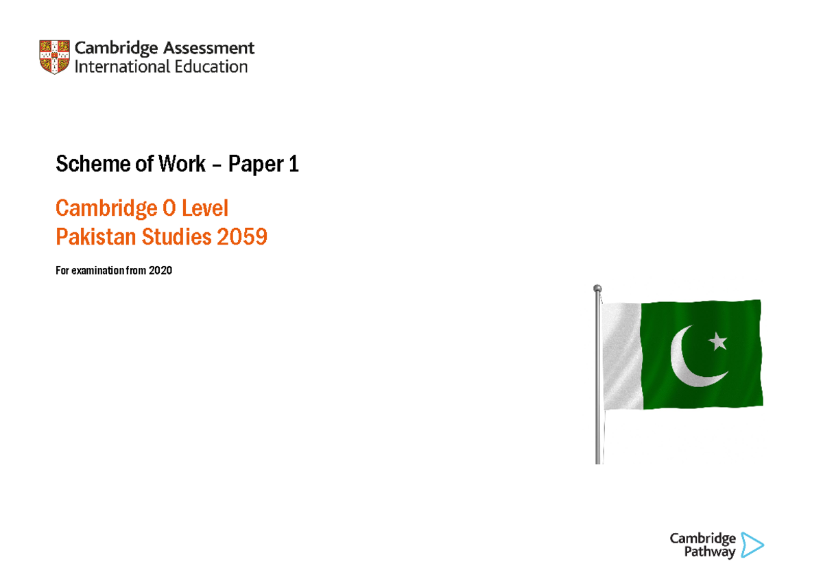 2059 Scheme of Work Paper 1 (for examination from 2020) - Scheme of ...