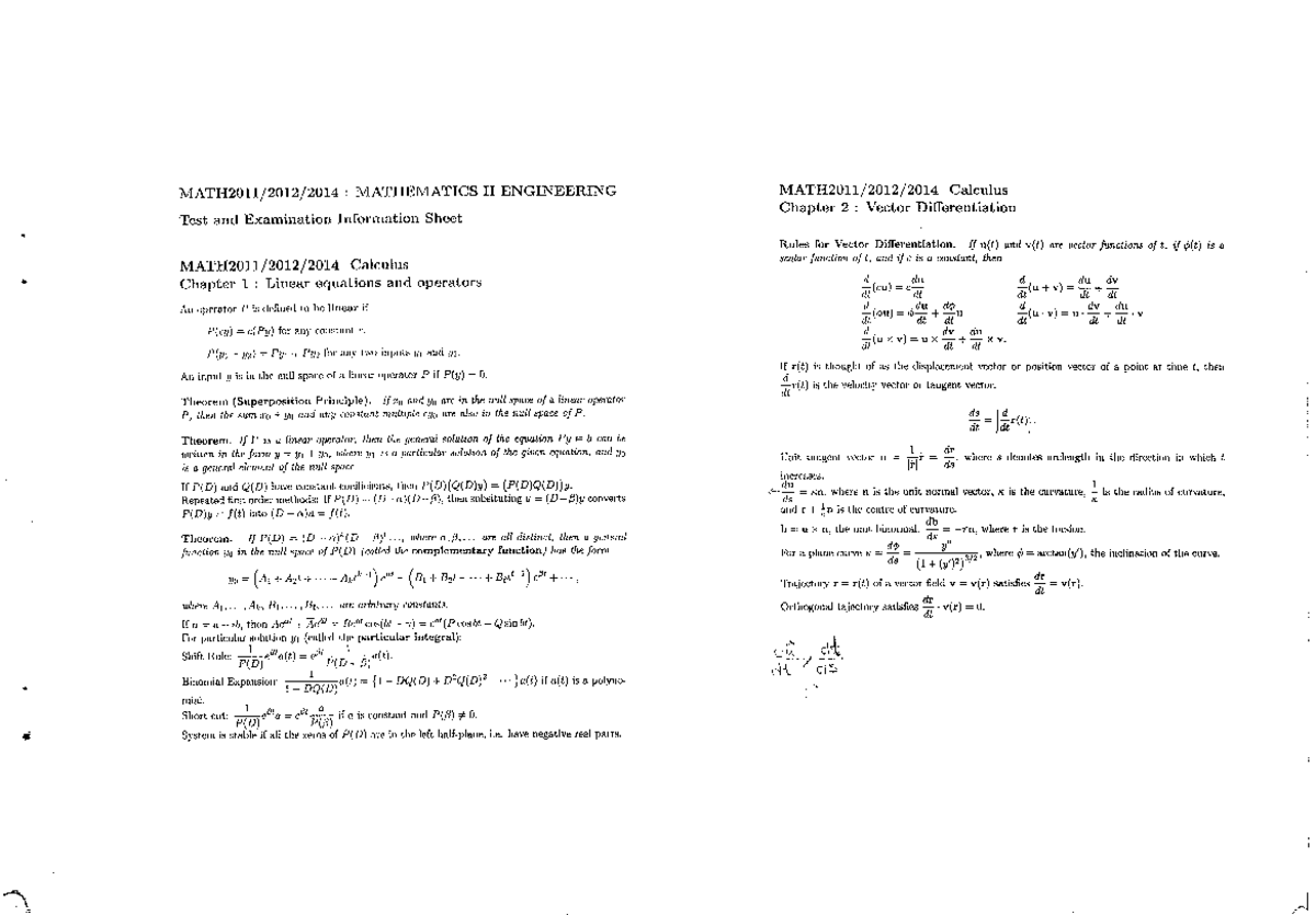 Past Papers and Tests with Solutions - math2011 - Studocu