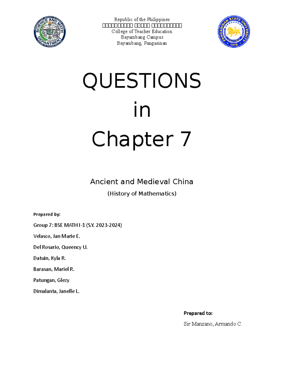 Chapter-7 quiz - The quiz, hope it can help - 𝕻𝕻𝕻𝕻𝕻𝕻𝕻𝕻𝕻𝕻 𝕻𝕻𝕻𝕻𝕻 𝕻𝕻𝕻𝕻𝕻𝕻𝕻𝕻𝕻𝕻 College of Teacher ...