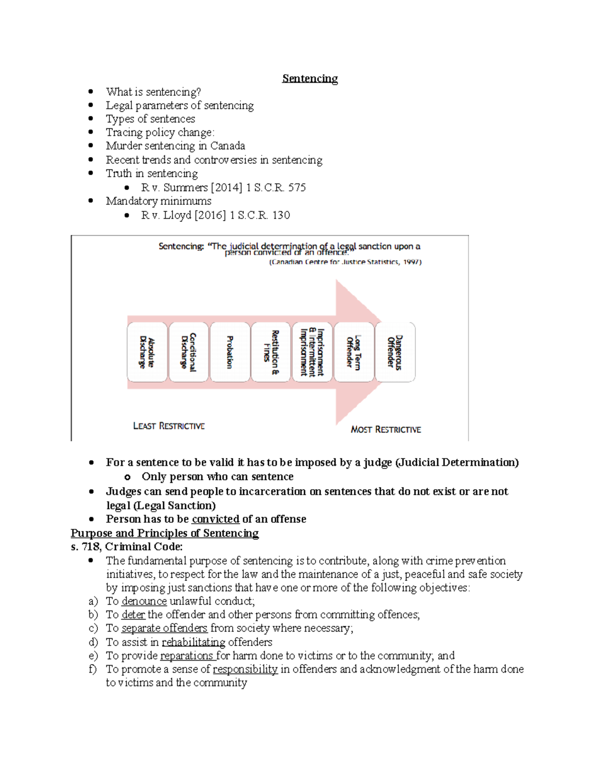 Sentencing Policies - Sentencing • What is sentencing? Legal parameters ...
