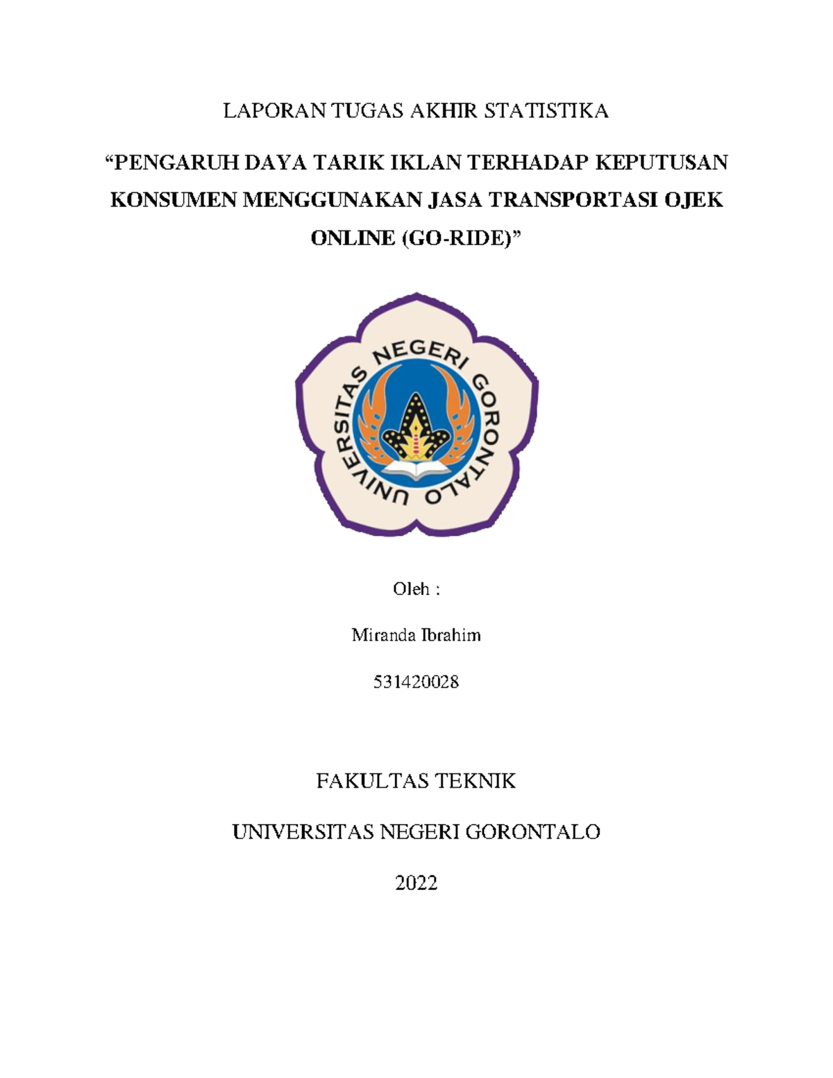 Tugas Laporan Statistika - Teknik Informatika - teknik informatika ...