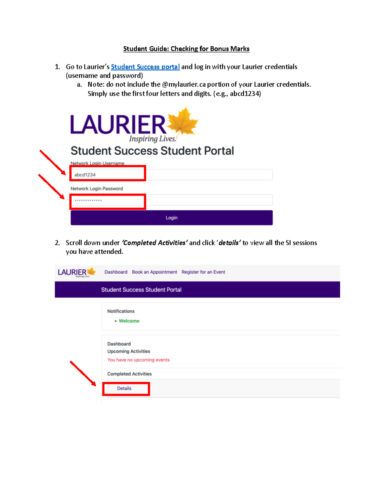 Student Guide - Checking for bonus marks - Student Guide: Checking for ...