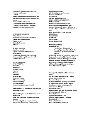 Integumentary physical assessment - Week 3 Assessment of Integumentary ...