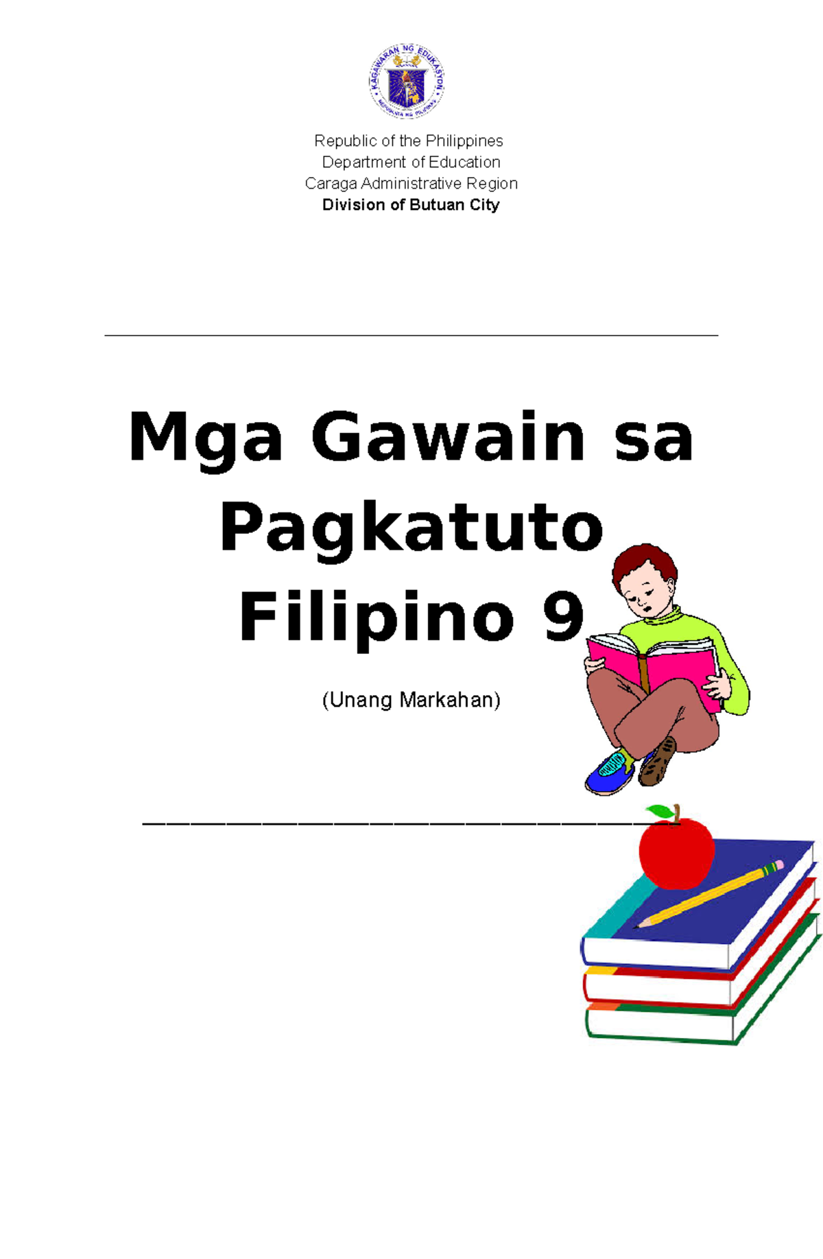 1st Quarter Filipino 9 Linggo 1 - Republic of the Philippines ...