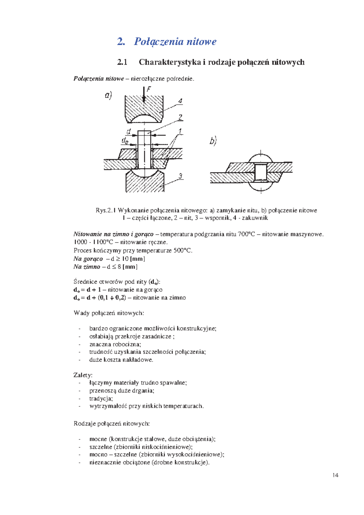 Nity - 2. Poł czenia nitowe 2 Charakterystyka i rodzaje poł cze ...