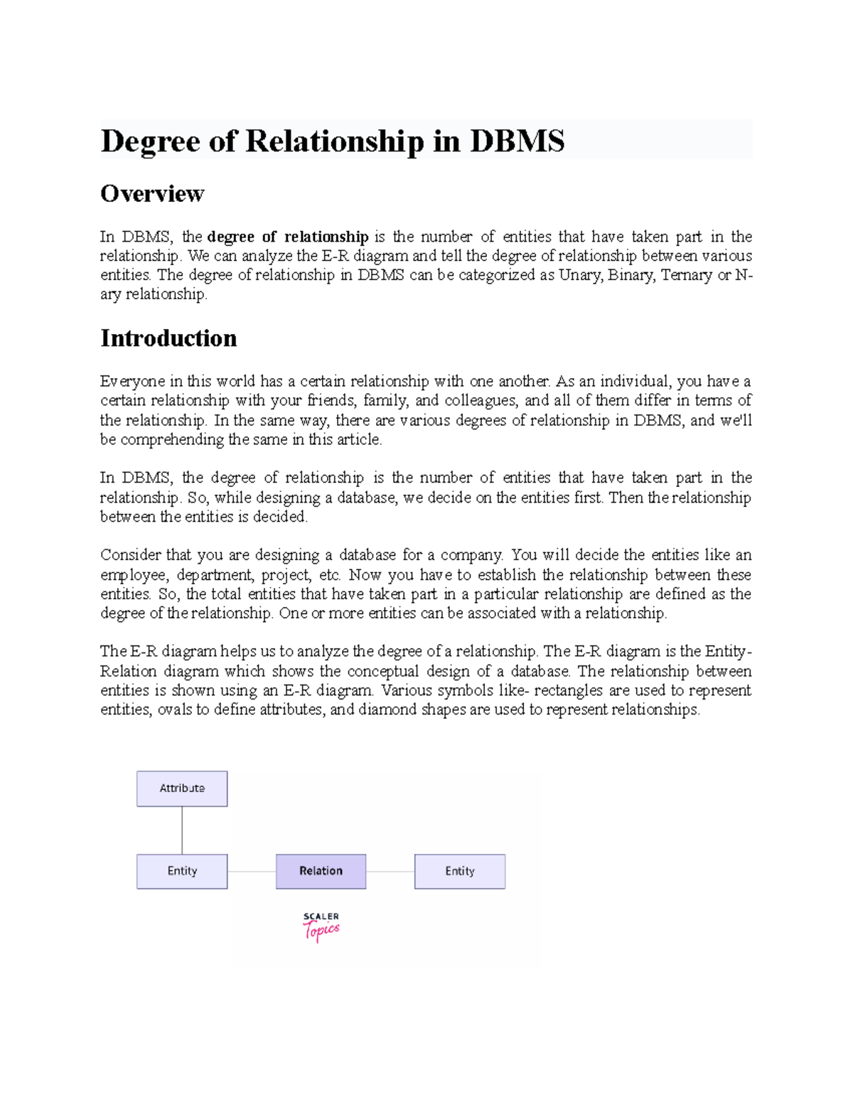 Degree Of Relationship In Dbms Degree Of Relationship In Dbms Overview In Dbms The Degree Of