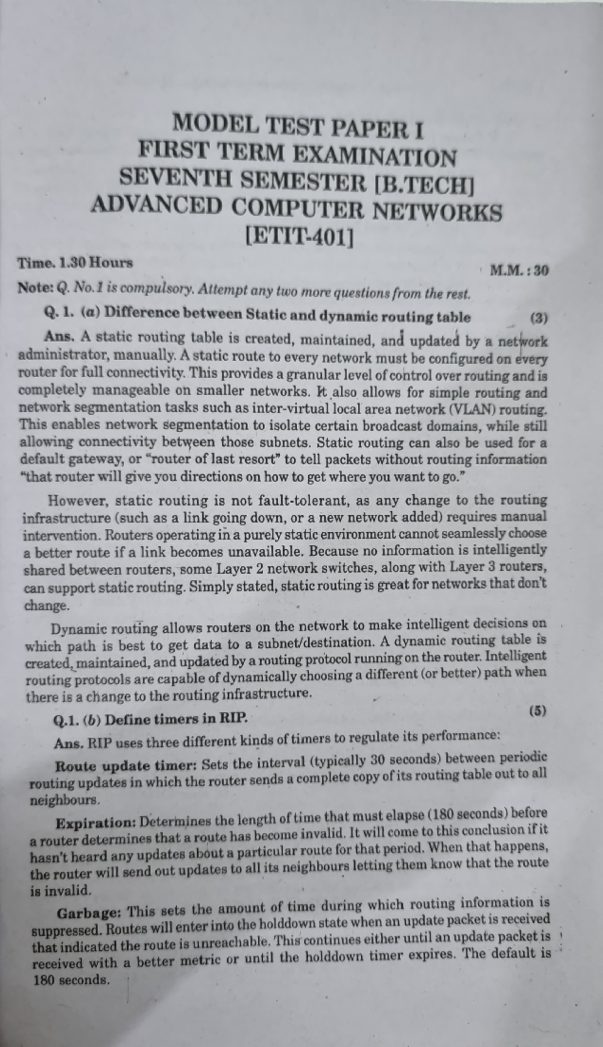 ACN1 - btech - Studocu