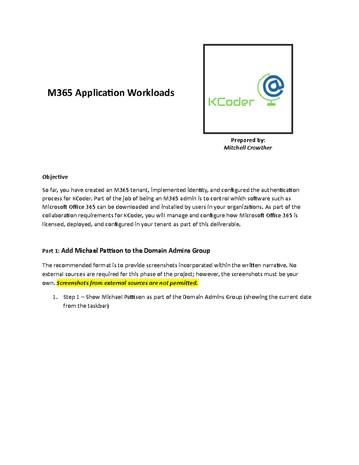 M365 Application Workloads-Crowther - M365 Application Workloads ...