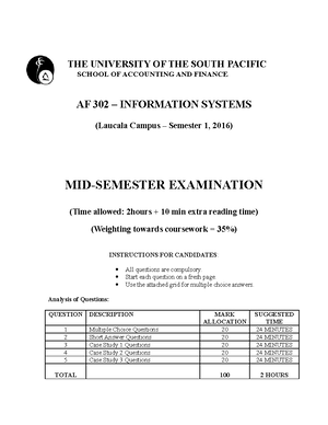 PAST YEAR MST Papersolution - The University of the South Pacific ...