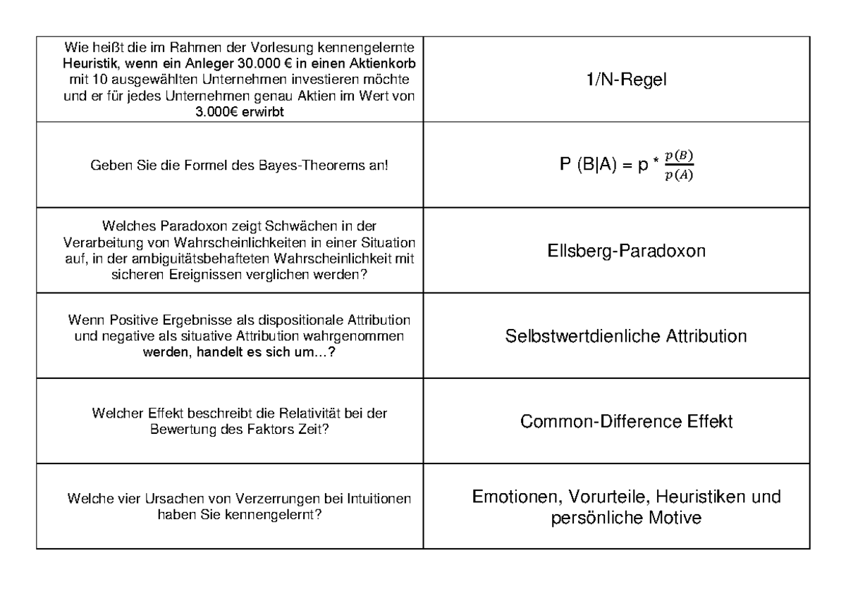 Theoriefragen Klausur - Warning: TT: undefined function: 32 Wie heißt die im Rahmen der ...