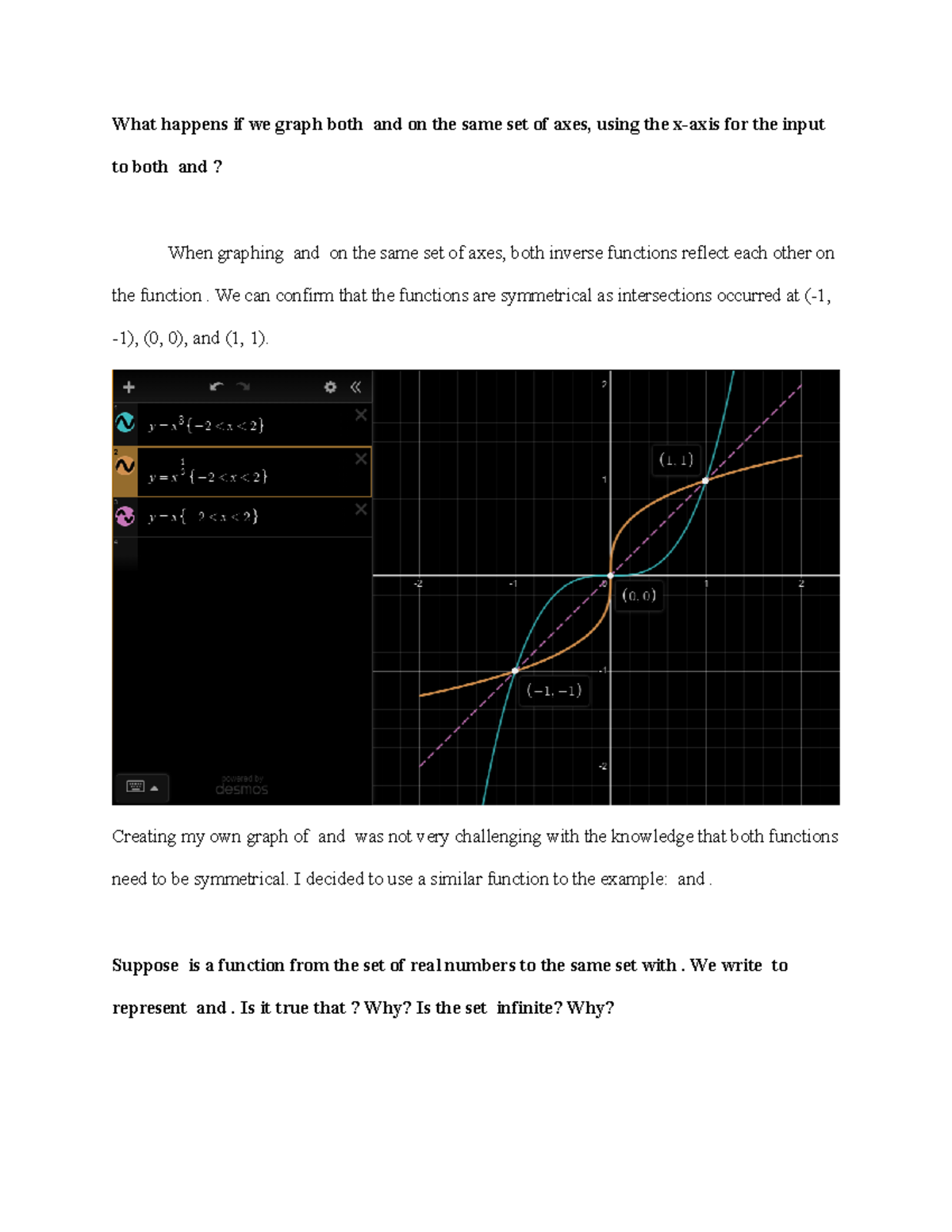 MATH 1201 - Discussion Forum Unit 4 - What happens if we graph both and on the same set of axes ...