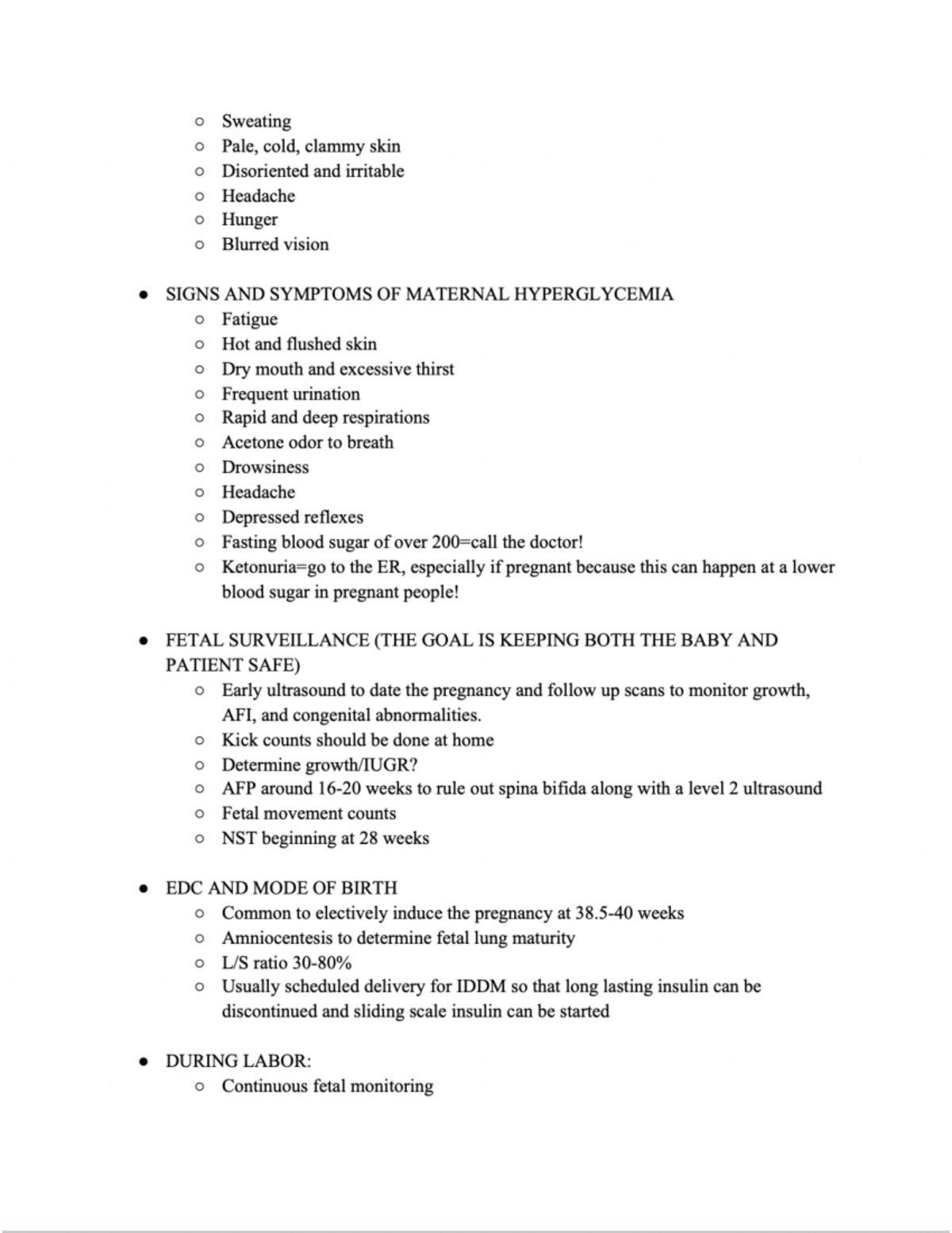 Gestational diabetes notes page 5 - NURS 326 - Studocu