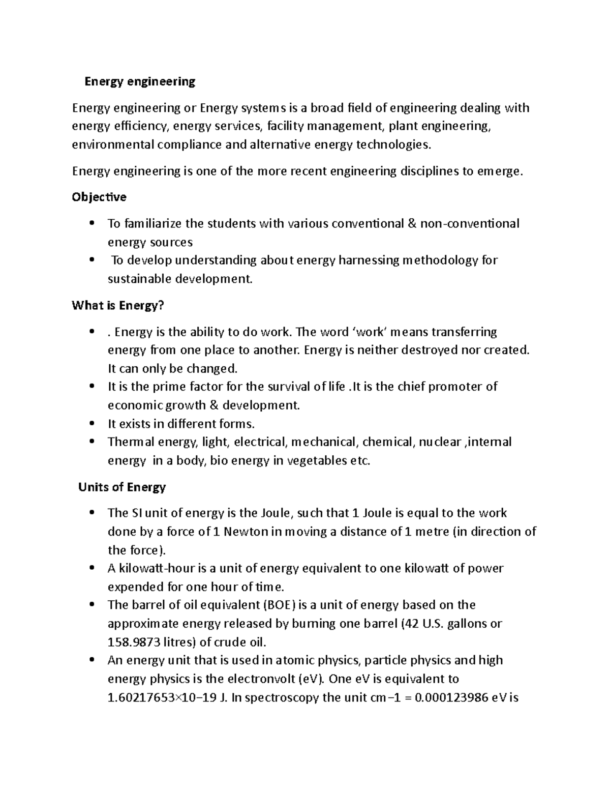 Energy engineering intro - Energy engineering Energy engineering or ...