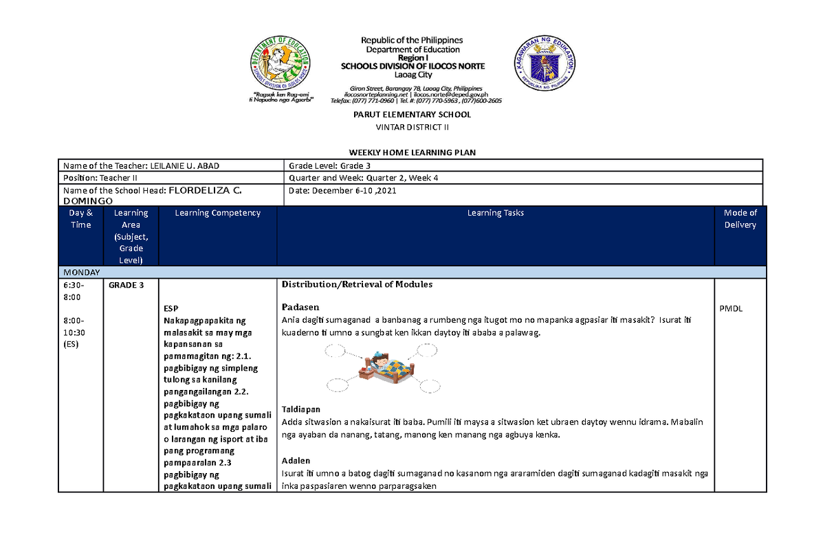 Q2 WEEK 4 Grade 3 - none - PARUT ELEMENTARY SCHOOL VINTAR DISTRICT II ...